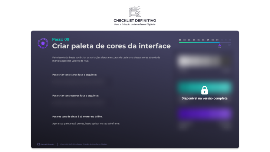Checklist de 12 Passos para Criar Interfaces Digitais - Gabriel Silvestri